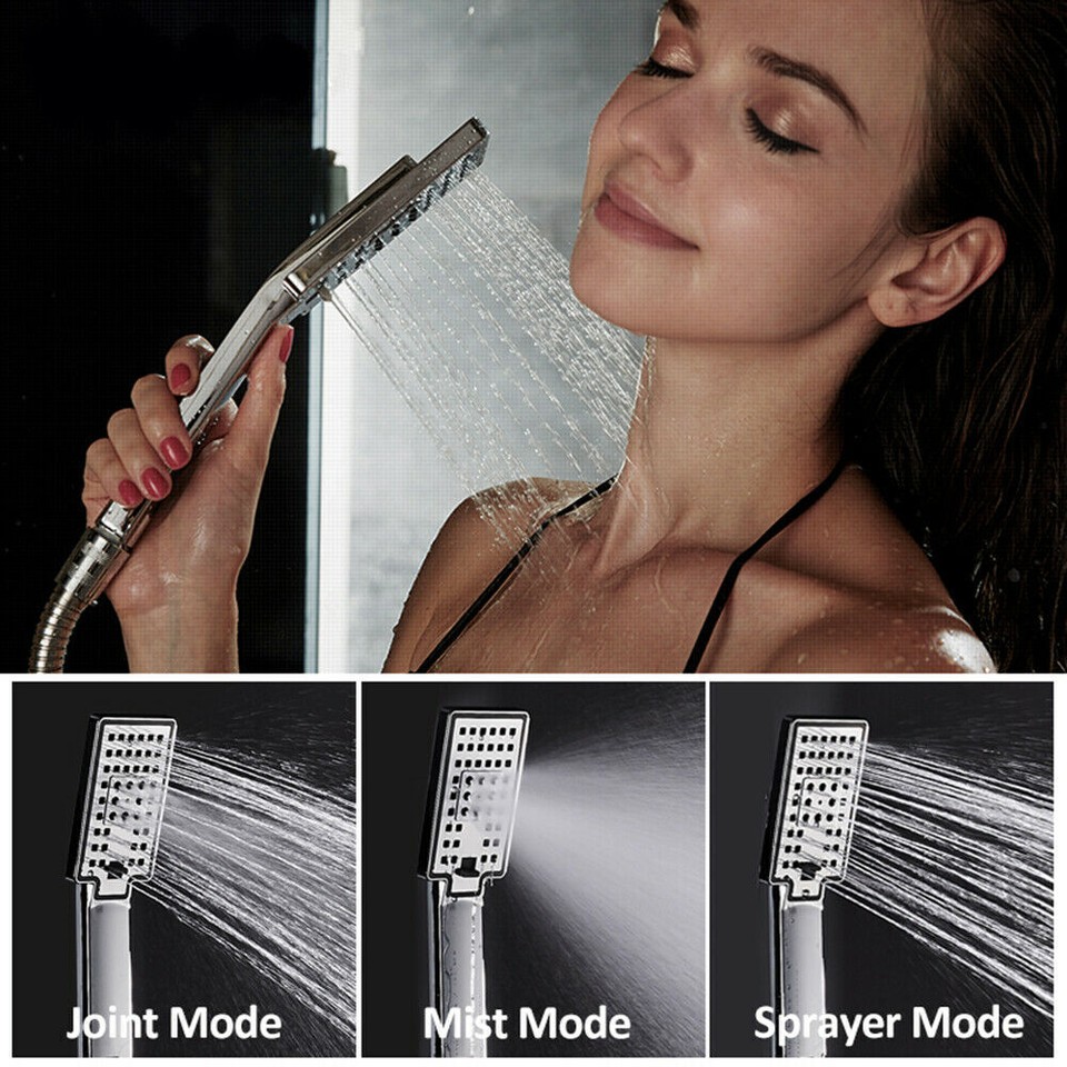 LED Shower Panel Column Tower Stainless Steel Black Waterfall Body Jet ...