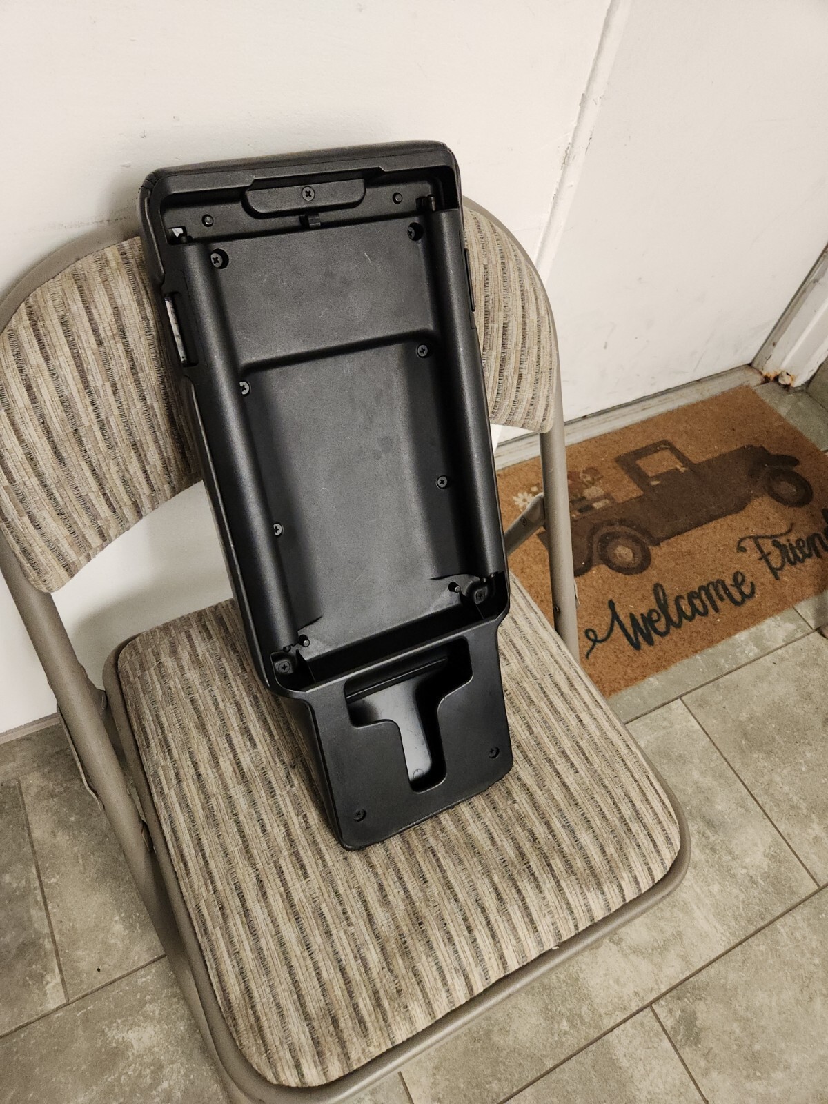 FAIR Black 03-11 LINCOLN TOWN CAR CENTER CONSOLE STORAGE ARMREST LID ...