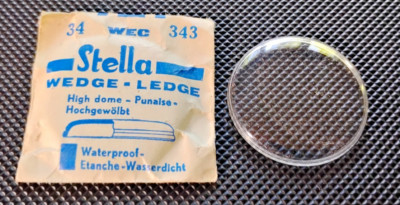 34mm Watch Crystal Waterproof High Dome Wedge Ledge Stella Holland | eBay