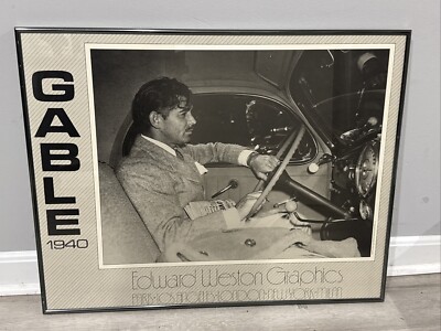 Vintage Clark Gable Edward Weston Graphics Print Paris Los Angeles NO ...