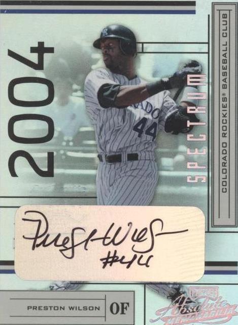 2004 Playoff Absolute Memorabilia - Preston Wilson #68 Spectrum Silver ...