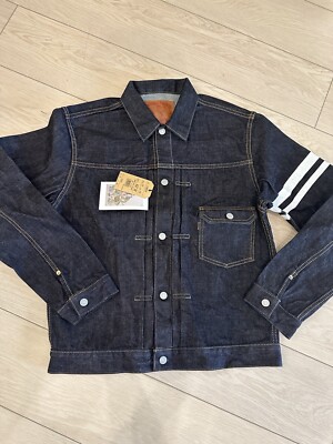 Momotaro Jeans 1105SP Type 1 Denim Jacket Rinsed Indigo Selvedge 15.7oz ...