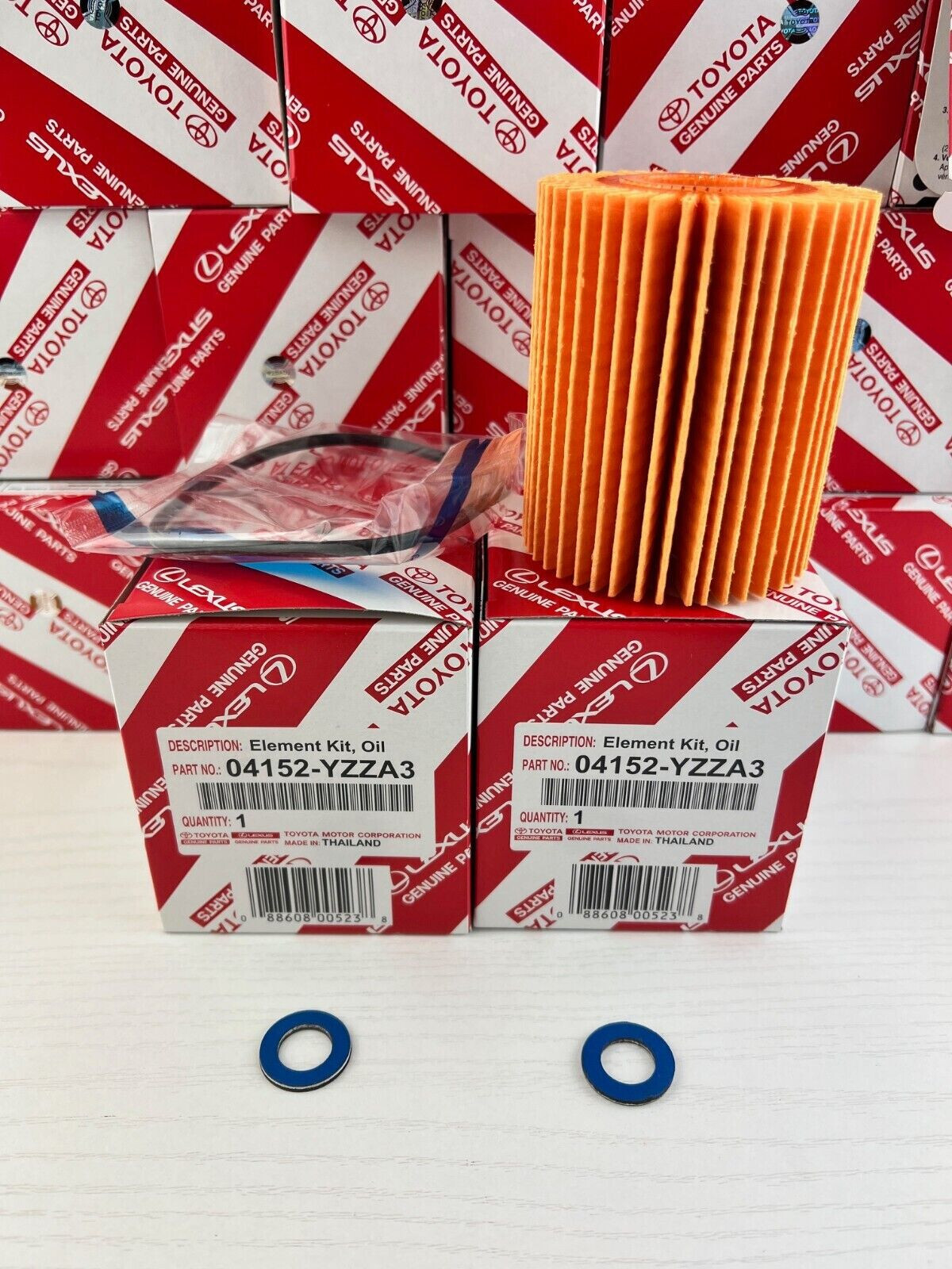 2 New Sealed Packaged Oil Filter For Lexus 04152-YZZA3 OEM W Gaskets ...