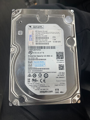 IBM Seagate 01LJ226 3.5" 6TB 7.2K SAS NL 12Gbs HDD 01LJ040 V5000, 100% ...