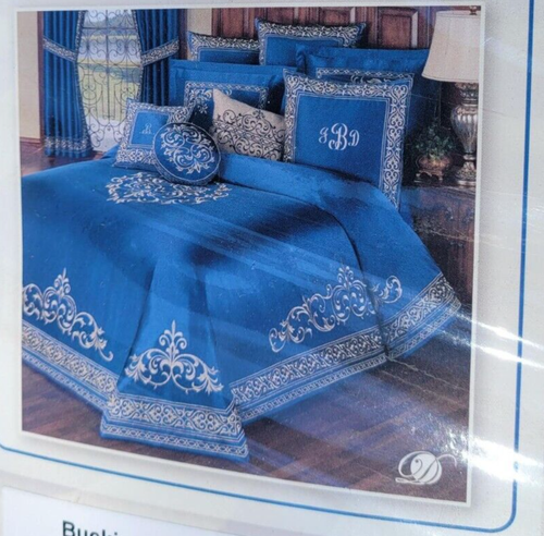 Touch Of Class Versailles Sapphirel Embroidered Comforter & 2 Sham Set ...