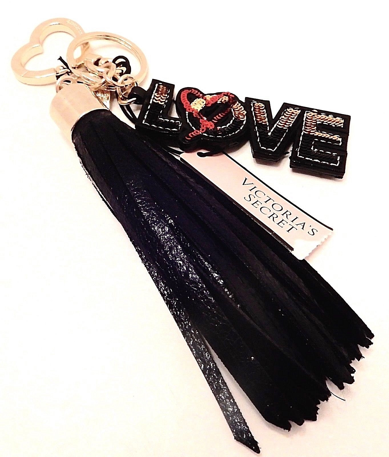 VICTORIA'S SECRET RUNWAY PATCH TASSEL LOVE KEYCHAIN NEW! | eBay