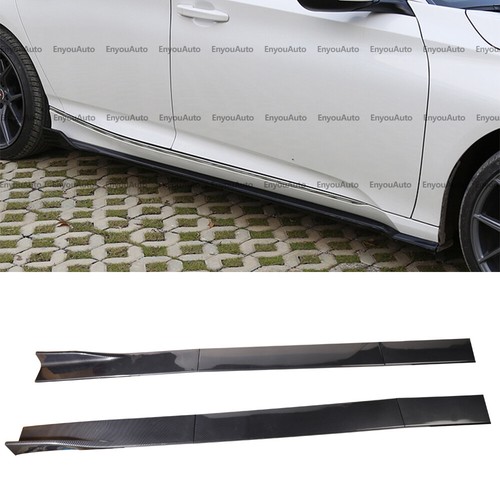 For Acura Integra 86" Side Skirt Extension Rocker Panel Splitter Carbon ...