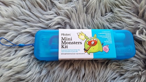 Piksters Kids Essentials Oral Kit Travel Mini Overseas Brush Floss Pick ...