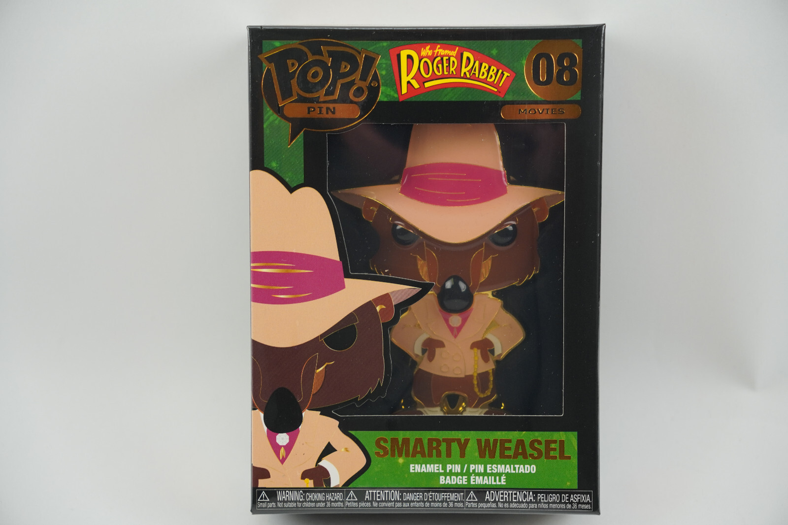 Funko Pop Who Framed Roger Rabbit Smarty Weasel 08 Enamel Metal Pin NEW ...