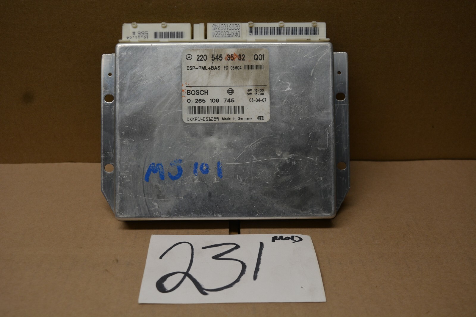 MERCEDES W220 S Class ESP PML Bas Traction Control Module Unit Pigtail ...