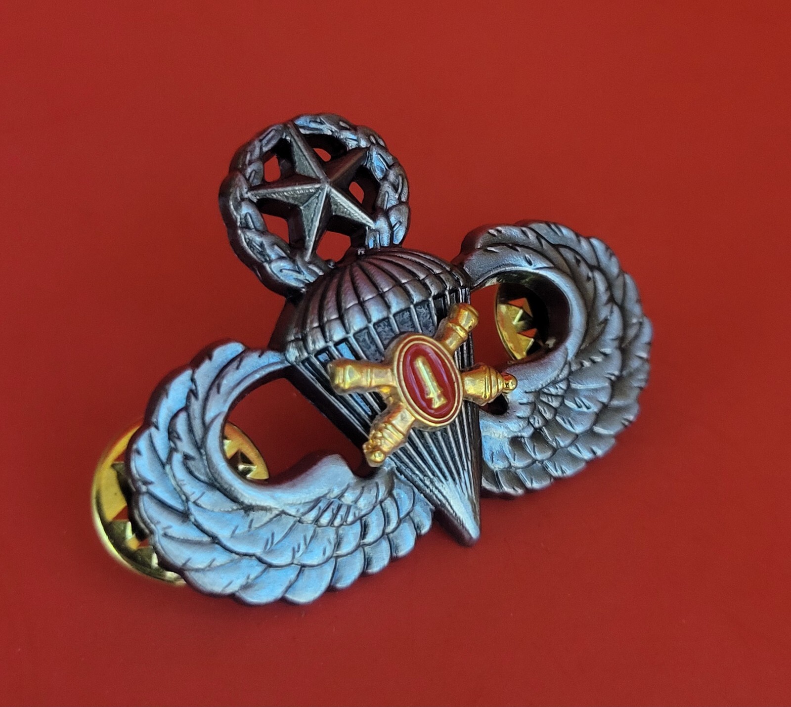 Coastal Artillery Master Jump Wing Badge Parachute Military US Army Hat ...