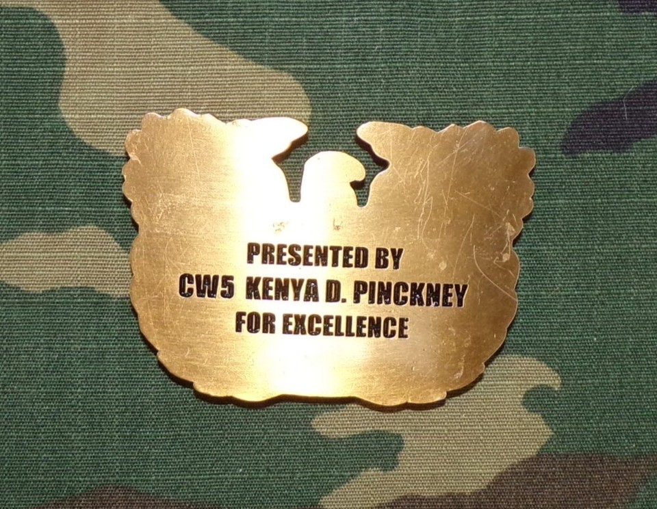 Original CW5 Chief Warrant Officer 5 Kenya D. Pinckney Sr. Challenge ...