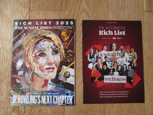 SUNDAY TIMES RICH LIST MAGAZINE 2025 - JK ROWLING + Alternative Rich ...