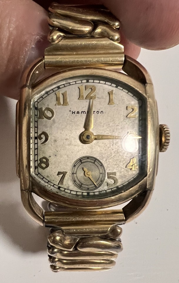 Vintage Hamilton Bagley 10K Gold Filled Watch 17 Jewel 987A Movement | eBay