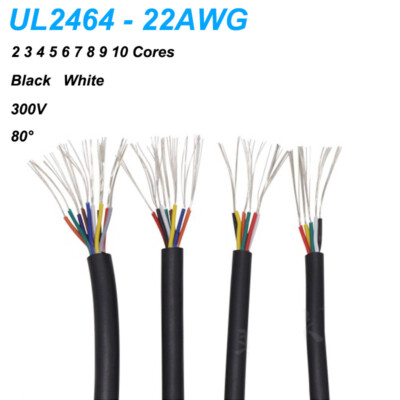 22AWG Stranded Cable Wire UL2464 PVC Flexible Multi Cores Conductors ...