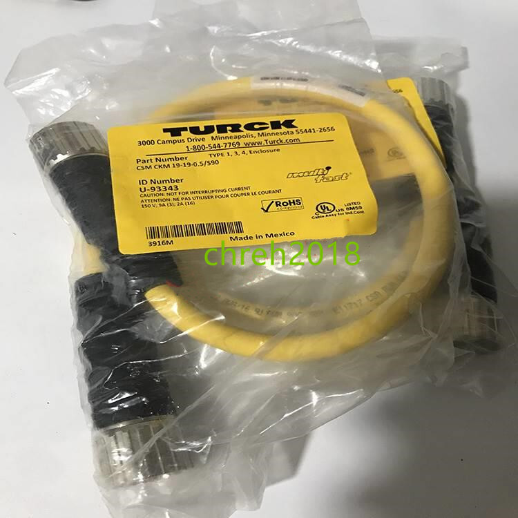 1 PCS NEW TURCK connecting wire sensor CSM CKM 19-19-0.5-S90 | eBay