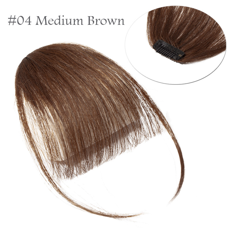 CHEAP Clip in Neat Air Bangs Front Fringe 100% Remy Human Hair ...