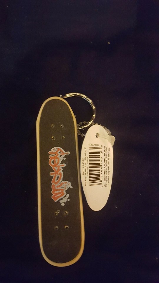 Disney Mickey Full Color Skateboard Key Ring | eBay