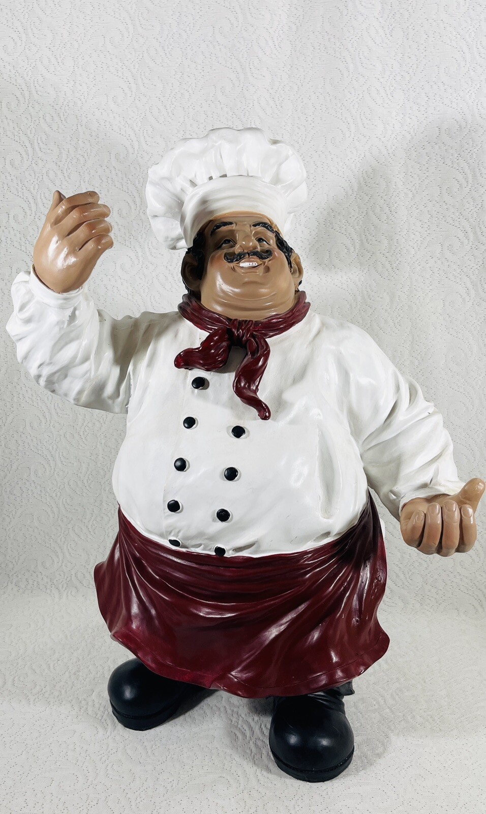 Italian Bistro Chef Figurine Statue Kitchen Restaurant Sign Holder Menu ...