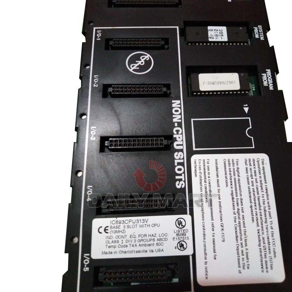 Used & Tested GE FANUC IC693CPU313V 5-Slot PLC Baseplate w/CPU | eBay