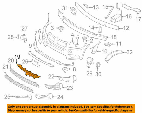 BMW Neu Original X5 F15 Vorne Stoßstange Mitte Obere Grill Schwarz ...