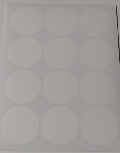 300 Labels Circle Round White Stickers 25 sheets 2.5” inch 12 per page ...