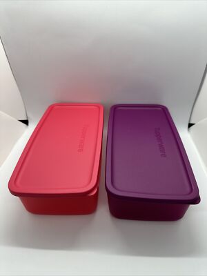 Tupperware Rectangle Storage Containers/Lunch Boxes - Set 2 - Brand New ...