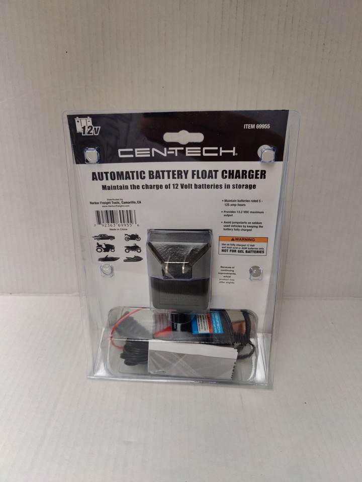 Cen-Tech 12V Automatic Battery Float Charger Tender Trickle Charger ...