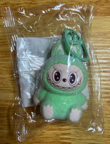 Green Big Mouth Monster BuBu Doll Sitting Fuzzy Keychain Backpack ...
