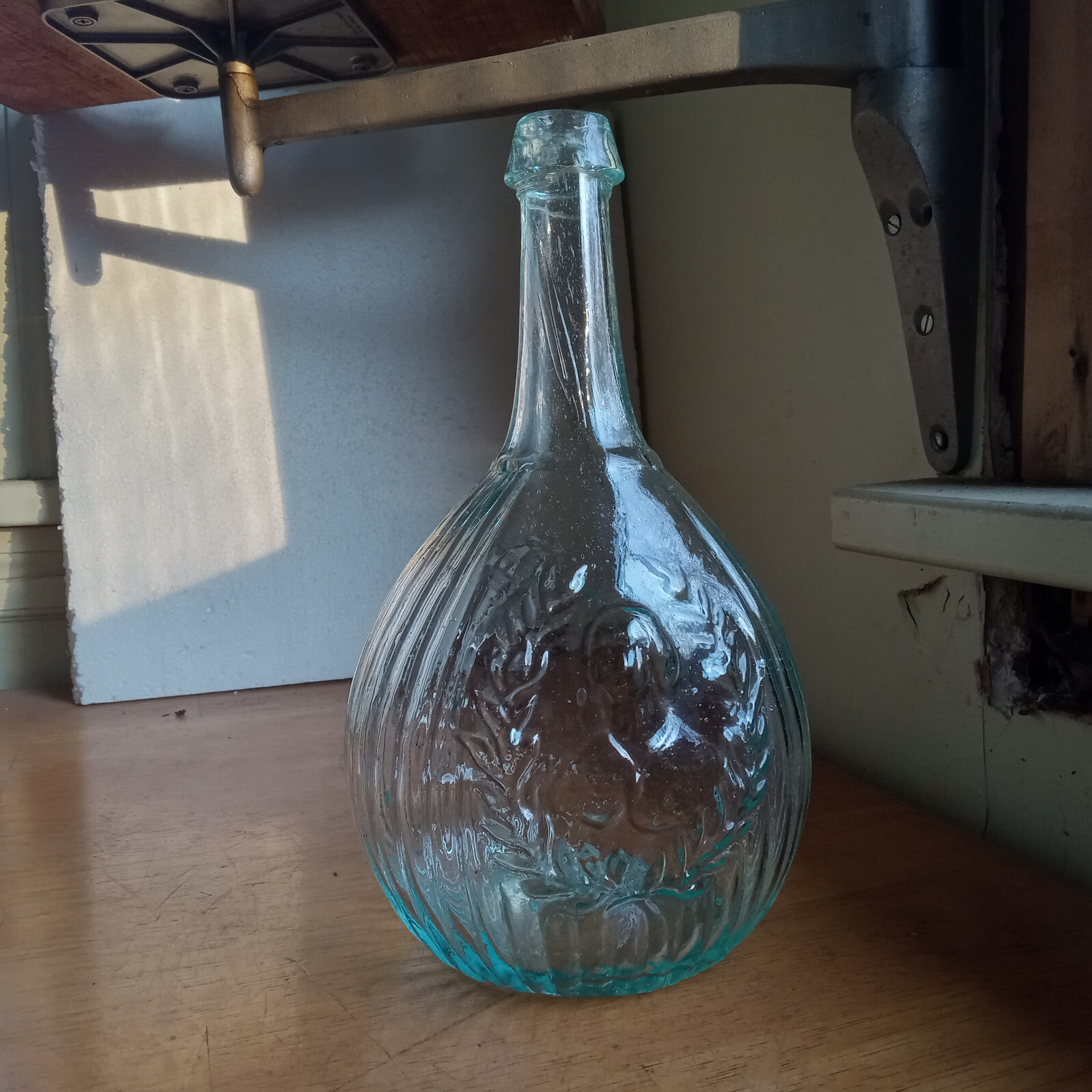 RARE JENY LIND MISSPELLED GI-103 OPEN PONTIL RIBBED CALABASH FLASK ...