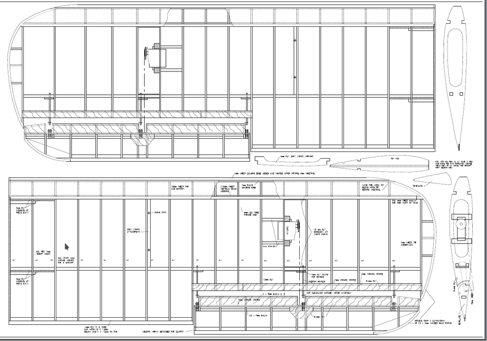 1/5 Scale Taylorcraft Model B 88 Inch RC Model AIrplane Printed Plans ...