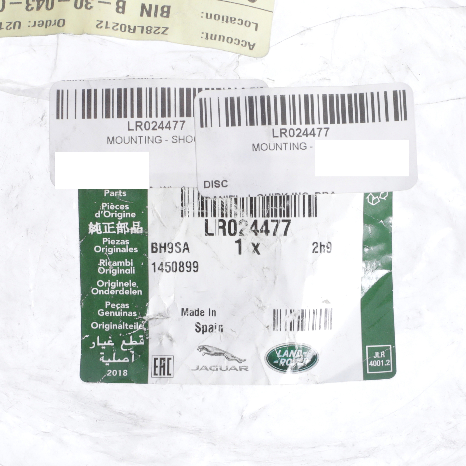 Genuine Land Rover Front Strut Mount Range Evoque Lr2 Discovery Sport ...