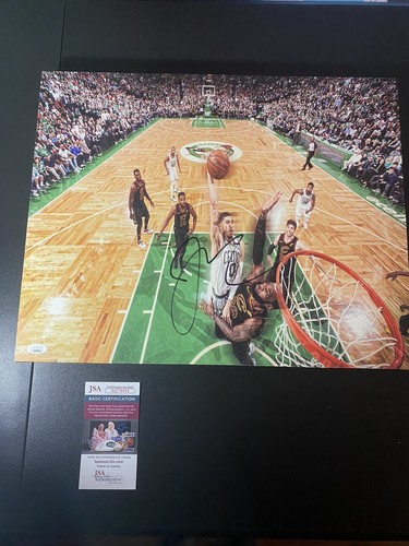 Jayson Tatum Autographed Boston Celtics 16x20 Canvas Dunking On Lebron ...