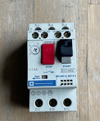TELEMECANIQUE GV2-M06 MANUAL MOTOR STARTER 1.0-1.6A | eBay