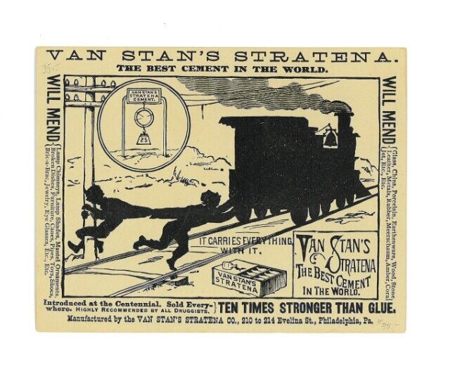 trade card, VAN STAN'S STRATENA THE BEST CEMENT IN the WORLD, S6D-TC ...