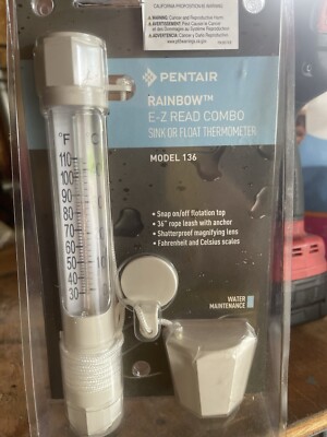 Pool Thermometer Floating Pentair RainBow EZ READ model 136 NEW Factory ...