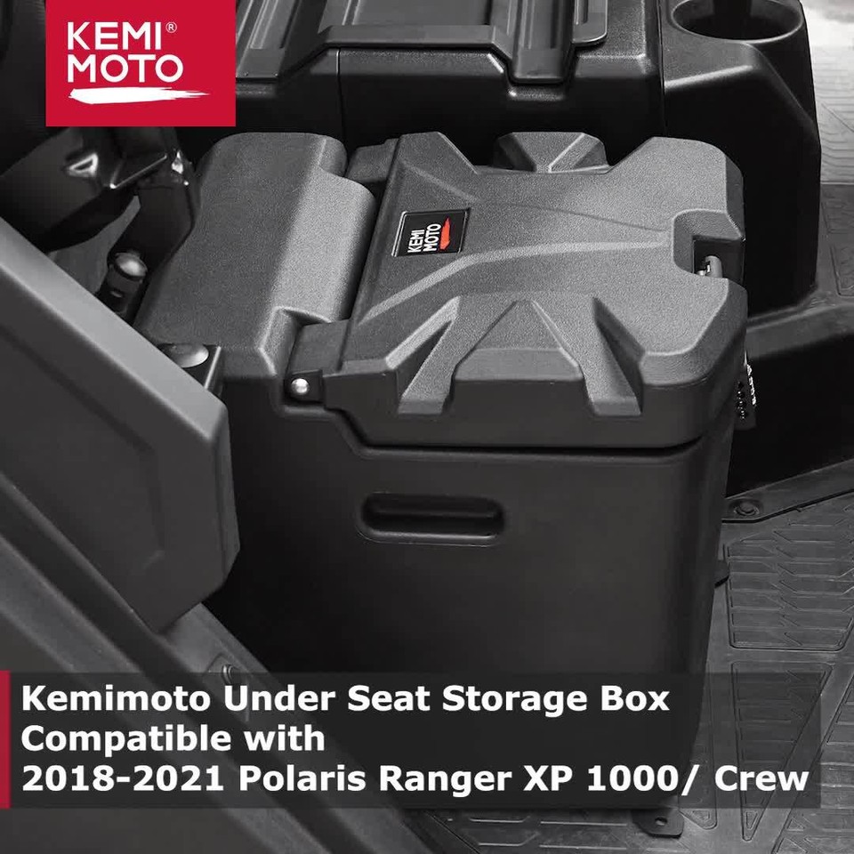 Upgraded Under Seat Storage Box for Polaris Ranger XP 1000 /Crew 2018 ...