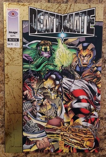 Image Valiant DEATHMATE BLACK RARE GOLD VARIANT 1ST APPEARANCE GEN13 | eBay