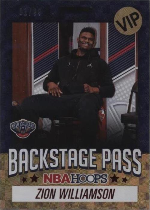 2020-21 Panini NBA Hoops - Back Stage Pass Zion Williamson #10 Hyper ...