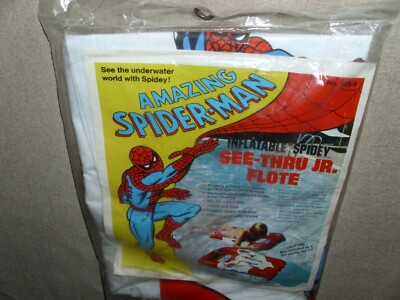 VINTAGE MARVEL SPIDER-MAN INFLATABLE SEE-THRU FLOAT MARVEL RARE NEW MOC ...