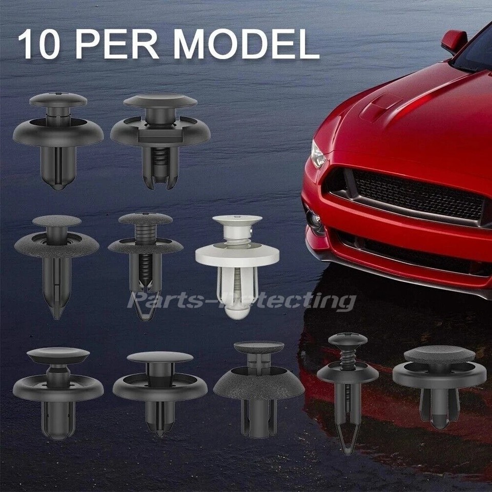 100Pcs Trunk Screw Rivets Set Car Bumper Fender For Auto Plastic ...