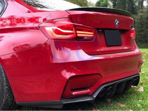 BMW F80 F82 F83 M3 M4 V Style Carbon Fiber Rear Add On Diffuser | eBay