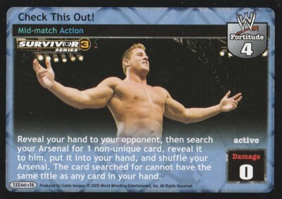 WWE: Check This Out! (SS3) [Played] card type Mid-match Action Raw Deal ...