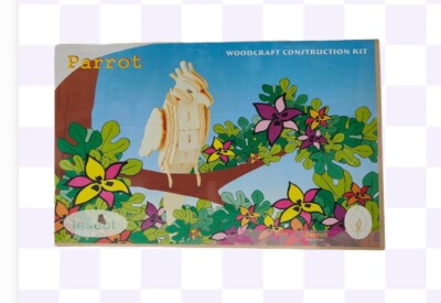 E039 Parrot Woodcraft Wooden Construction Bird Model Kit 3D | eBay UK