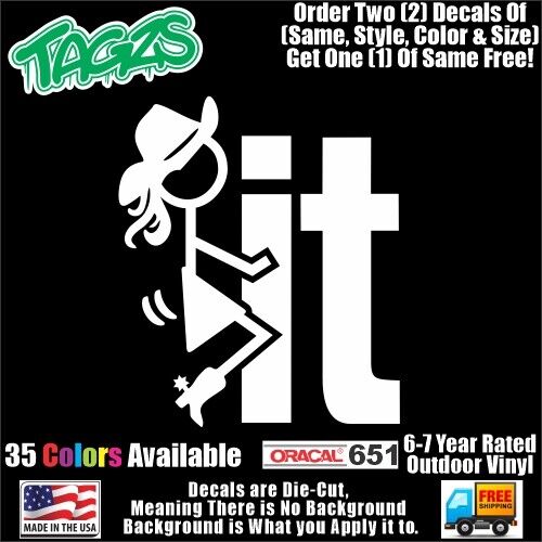 Fuck It Cowgirl Funny Diecut Vinyl Window Decal Sticker Car Truck Suv