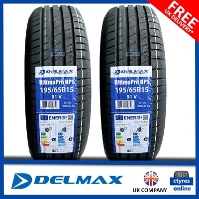 2 X New 195 65 15 DELMAX ULTIMAPRO 91V 195/65R15 1956515 *C/C RATED* (2 ...