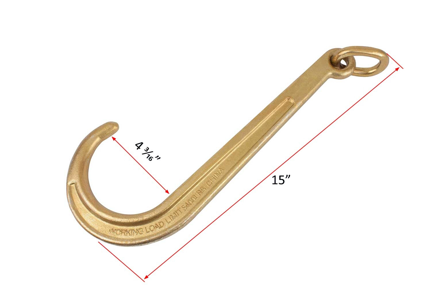 Snatch Block Shackle & Chain Anchor, V Chain Bridle w/ J Hook, 4 Tire ...