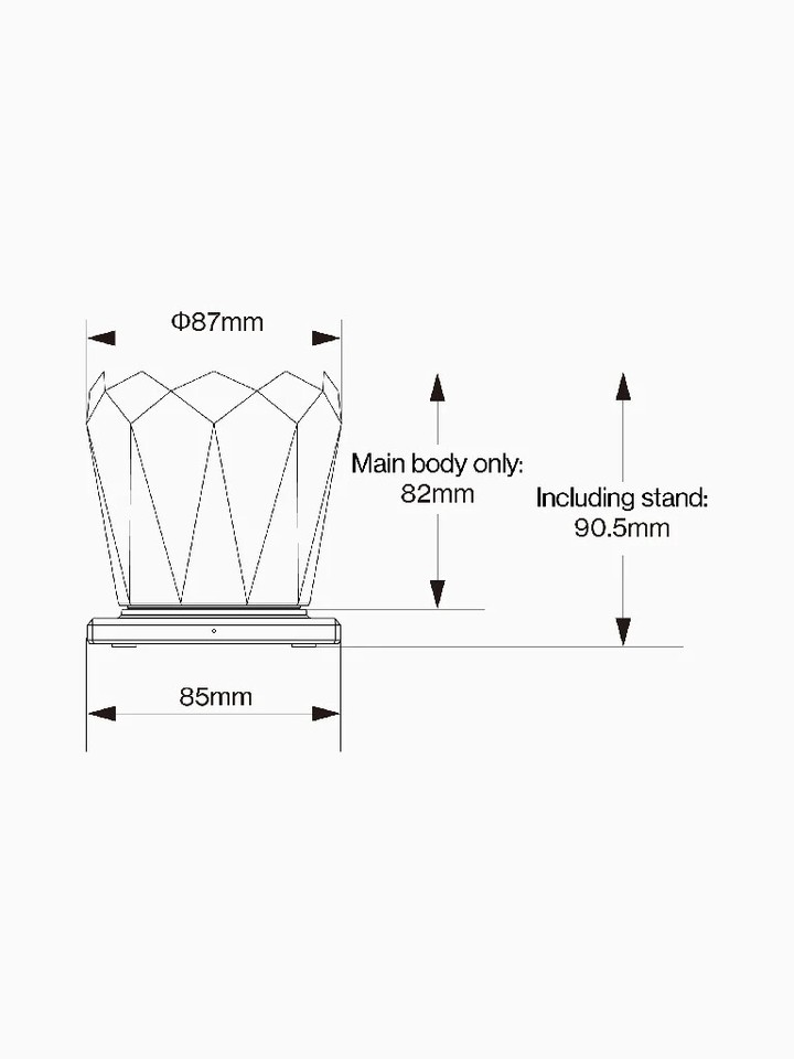 Ambientec Authentic Xtal Crystal Cordless LED Table Lamp Solid Glass ...