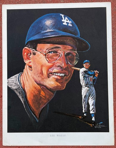 1962 Los Angeles Dodgers Union 76 Lee Walls Premium Baseball Photo | eBay