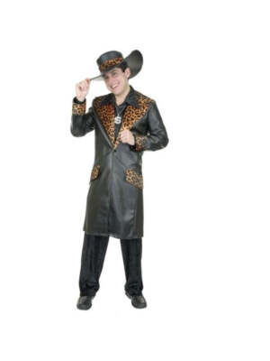 Adult Leather Cheetah Pimp Suit Costume | eBay